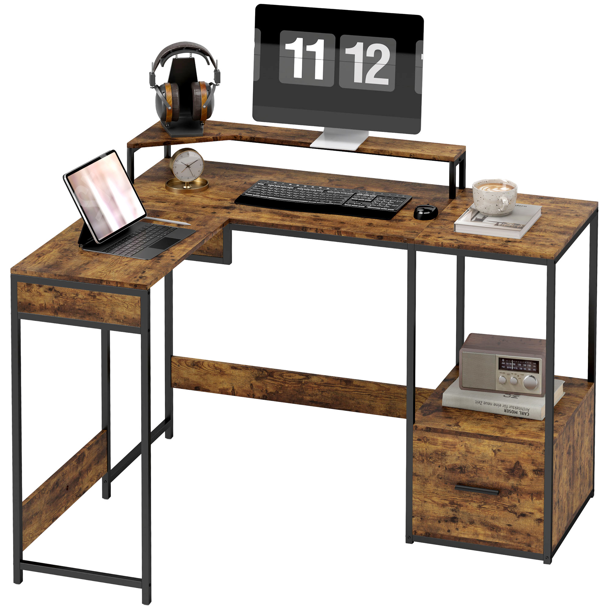 Borough Wharf L Shaped Desk | Wayfair.co.uk