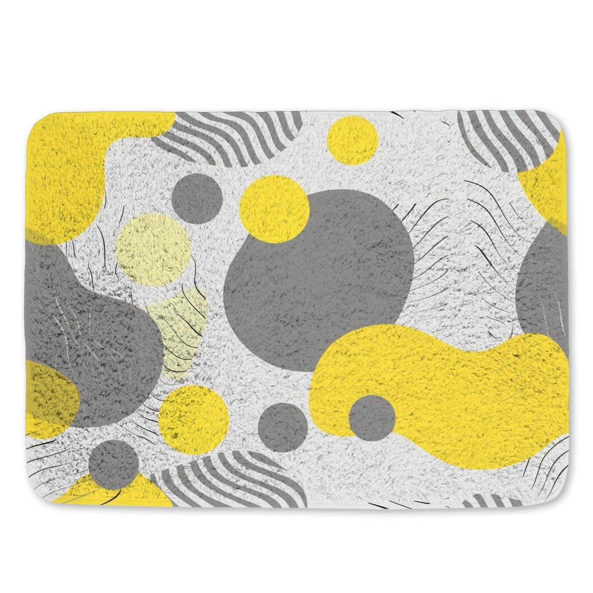 Latitude Run® Abstract Bath Mat Art Bathroom Decor Curved shapes | Wayfair