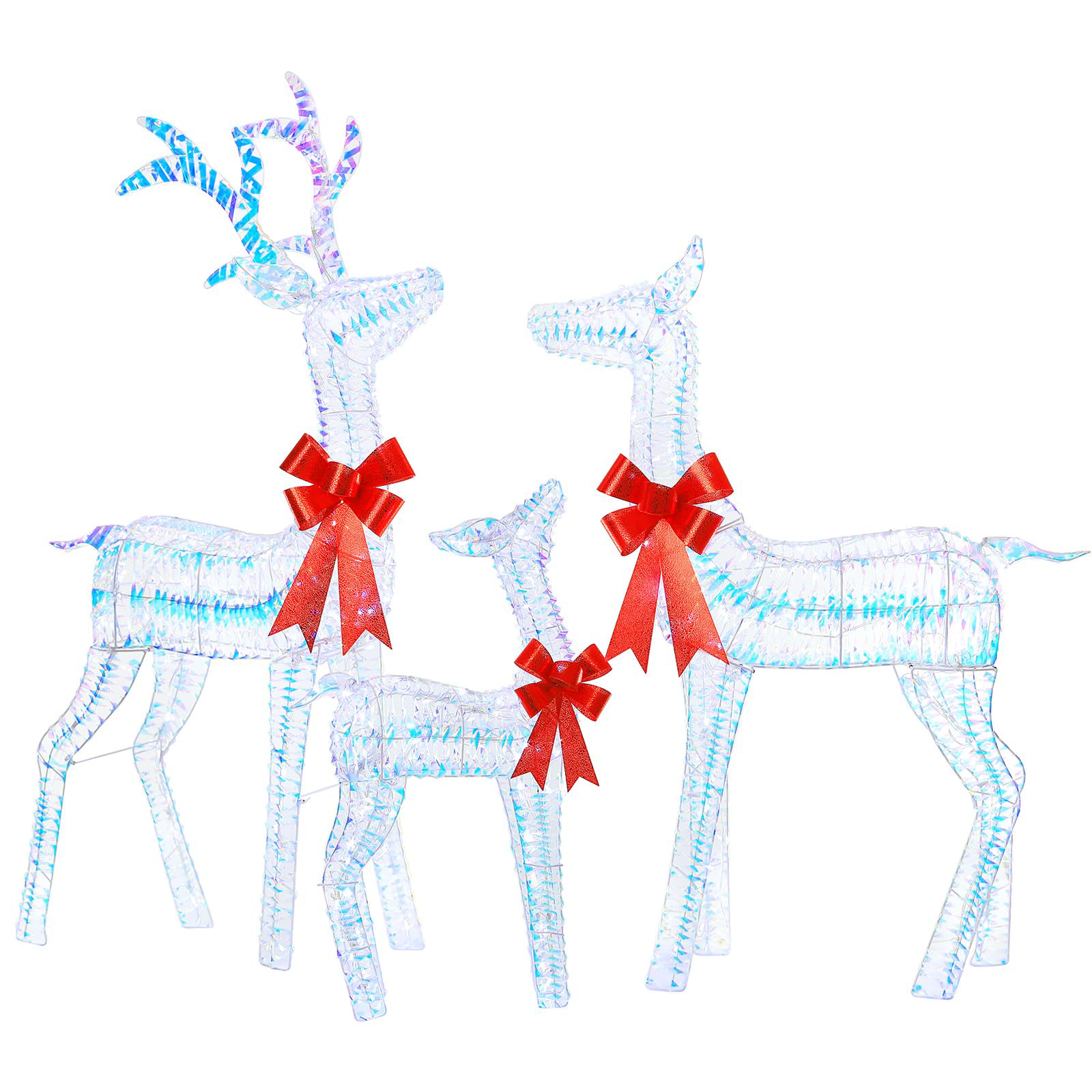 The Holiday Aisle® 4.5 FT 3D Lighted Outdoor Iridescent Christmas ...