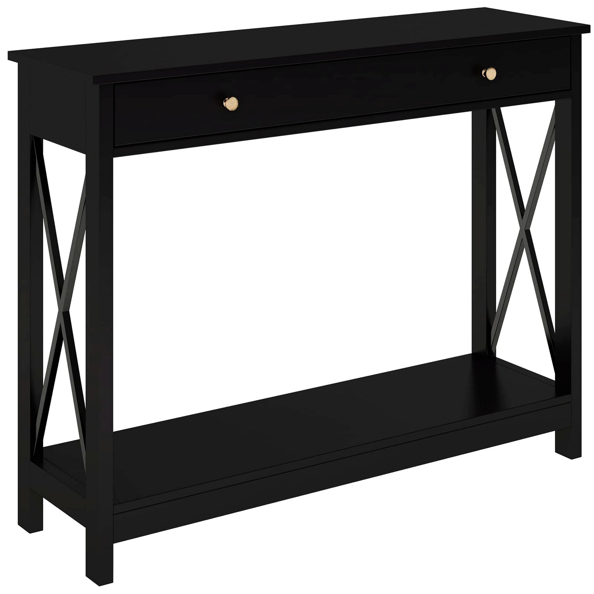 Ophelia & Co. Console Table With Drawer And Storage Shelves | Wayfair