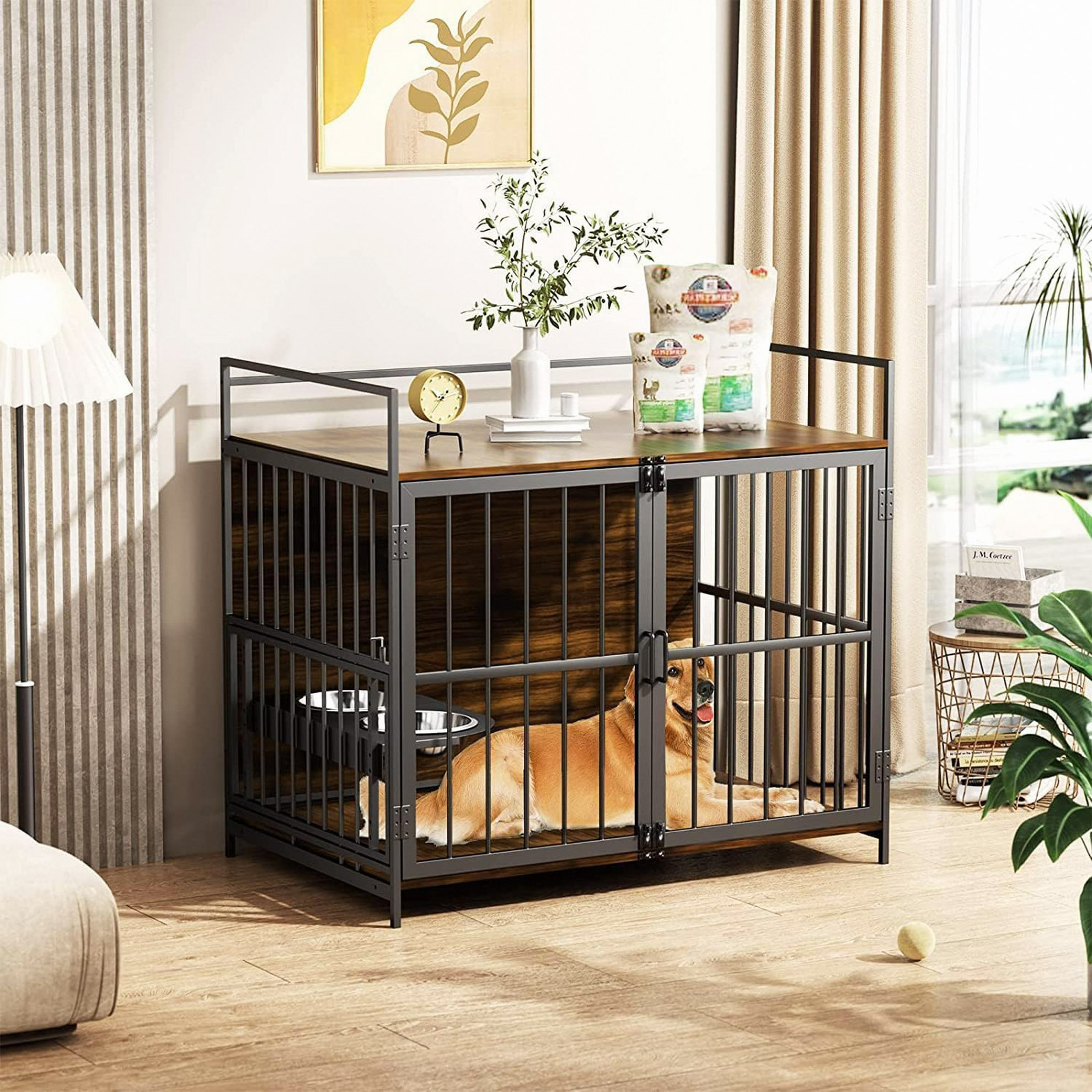 Tucker Murphy Pet™ Dog Crate Furniture-Style Cages For Large Dogs ...