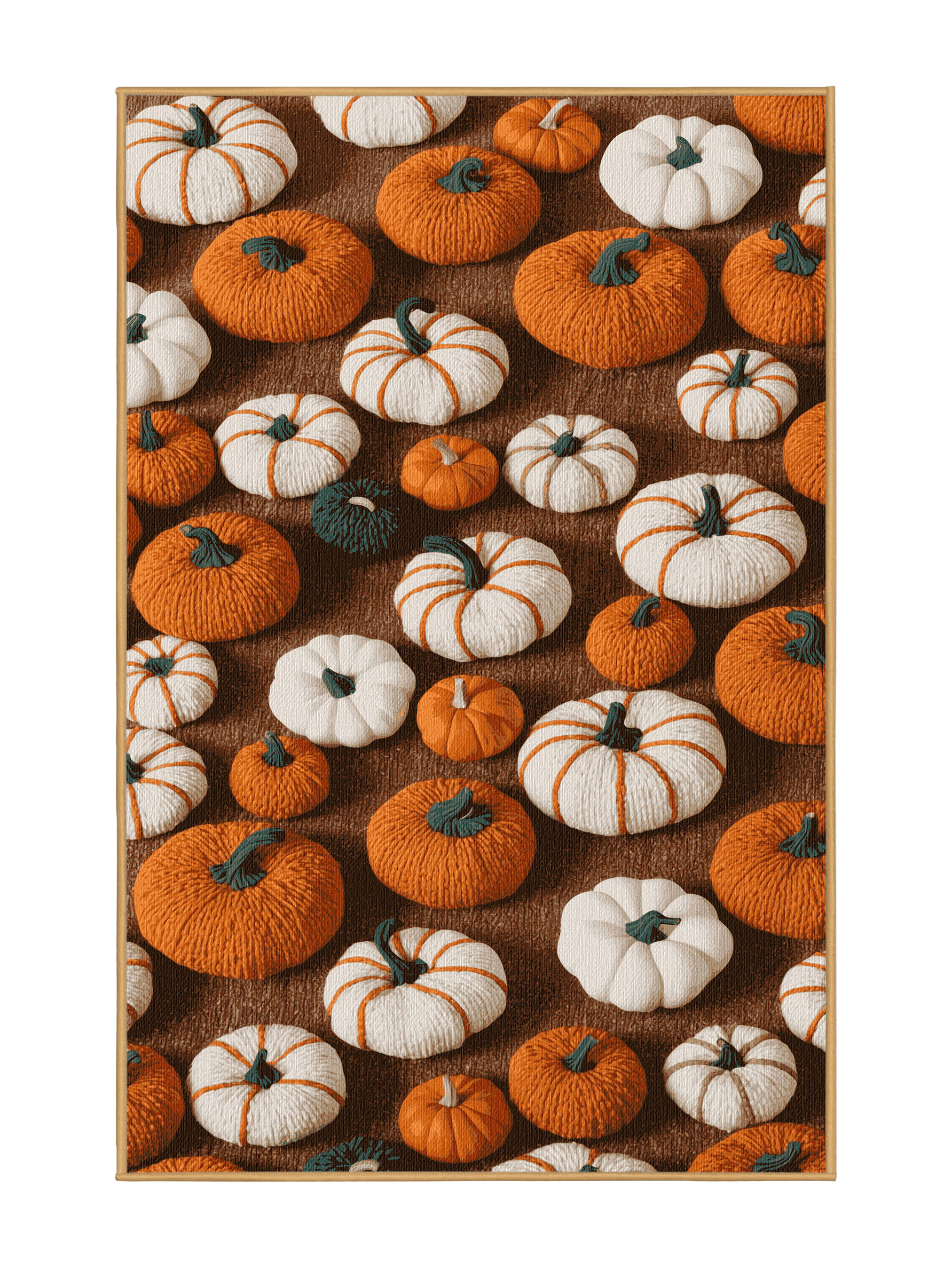 One Allium Way® Washable Autumn Pumpkins Farm Area Rug | Wayfair