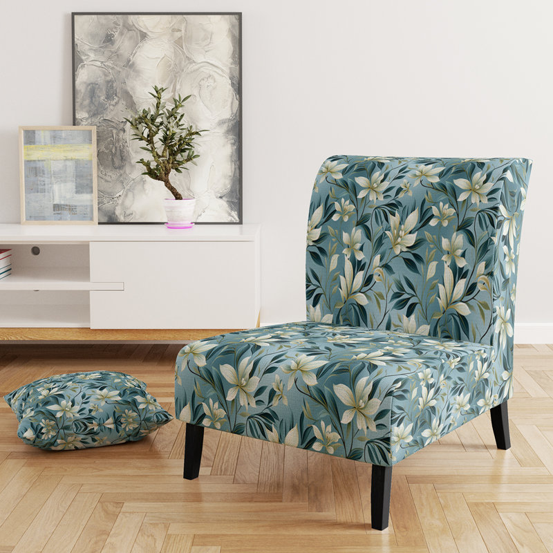 Red Barrel Studio® Oceanic Foliage Botanical Pattern III - Upholstered ...