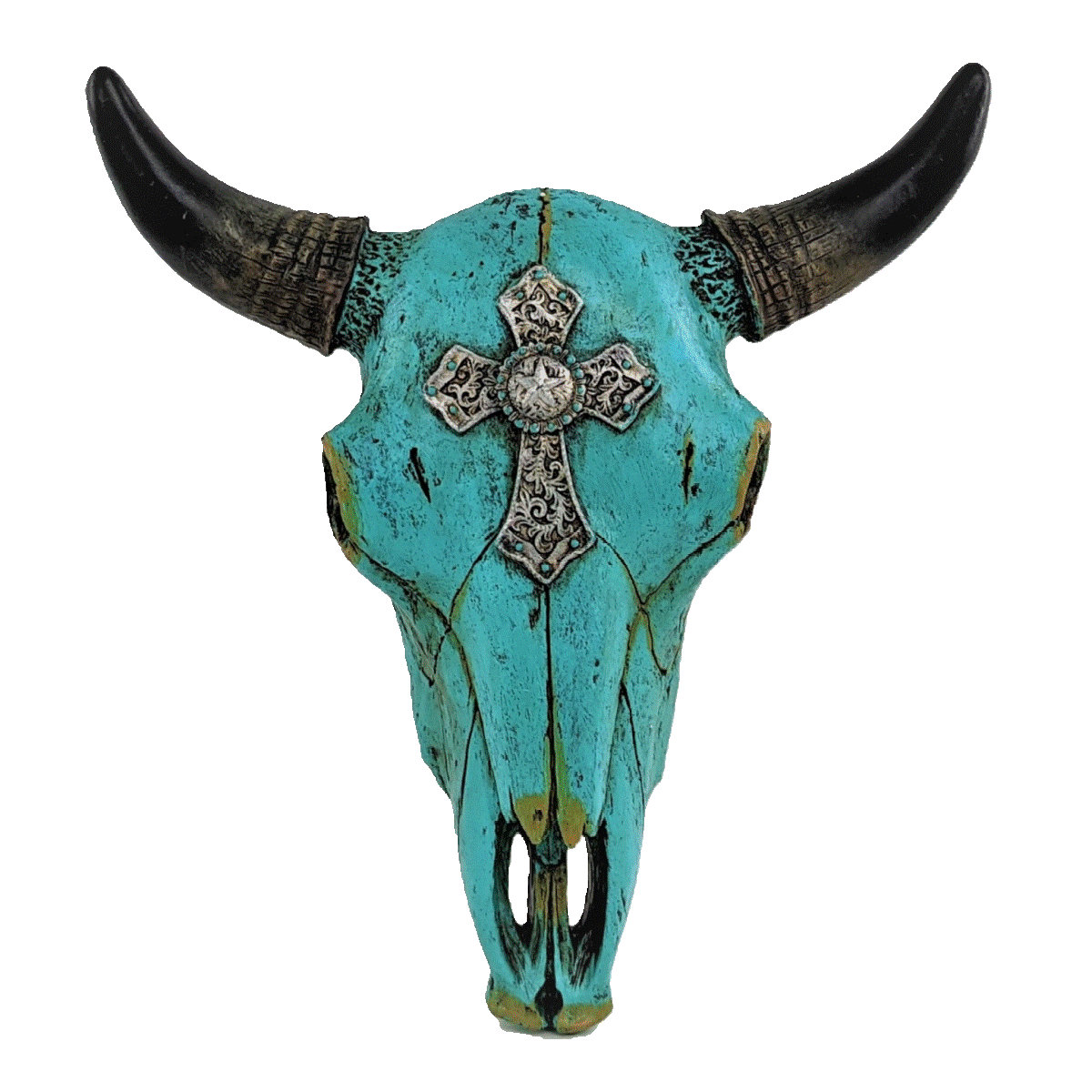 Foundry Select Southwestern Turquoise with Concho Cross Distressed ...