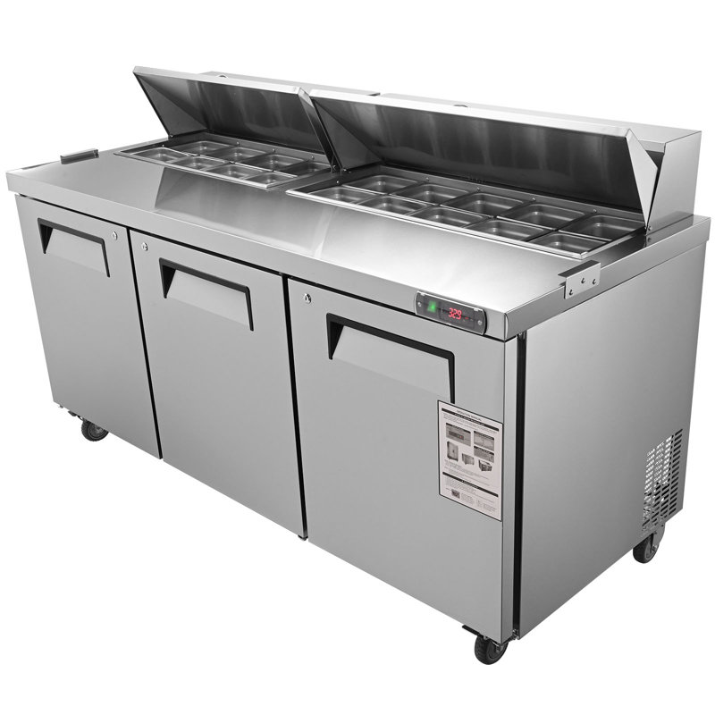 VEVOR 17.73 Cubic Feet Prep Refrigerator - 72'' | Wayfair