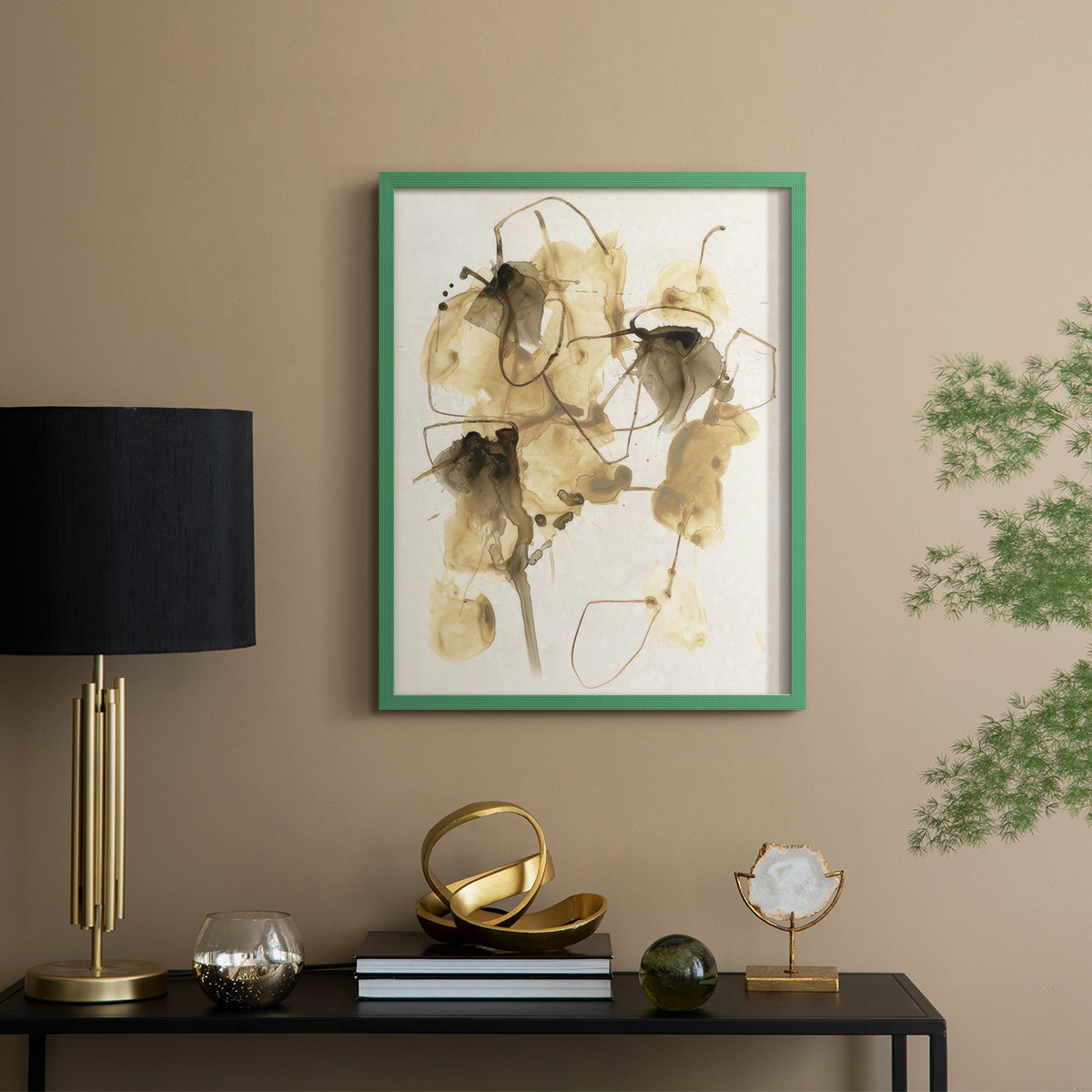 Ivy Bronx " Earthtone Matrix I " | Wayfair