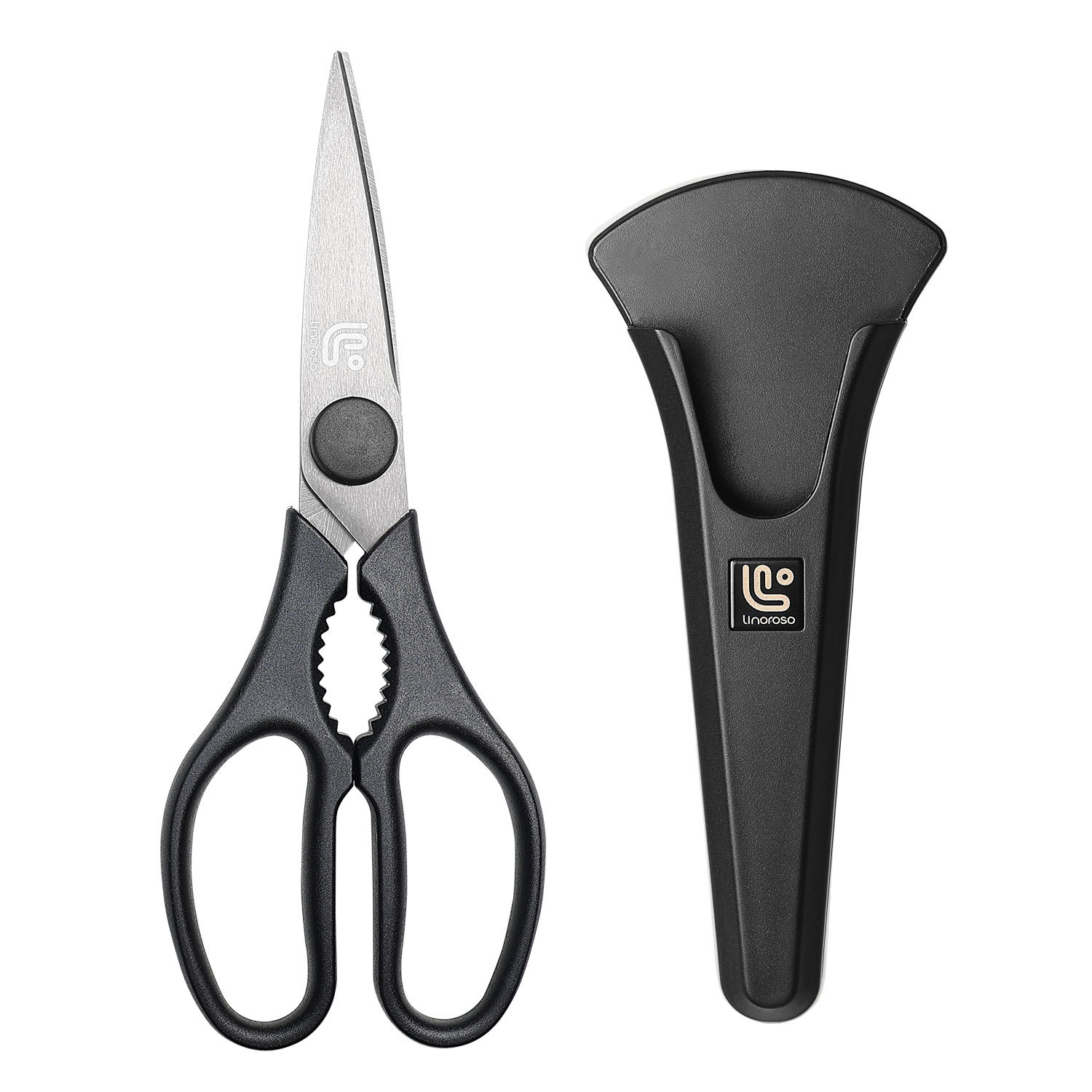 Linoroso Kitchen Scissors Heavy Duty Kitchen Shears With Magnetic ...