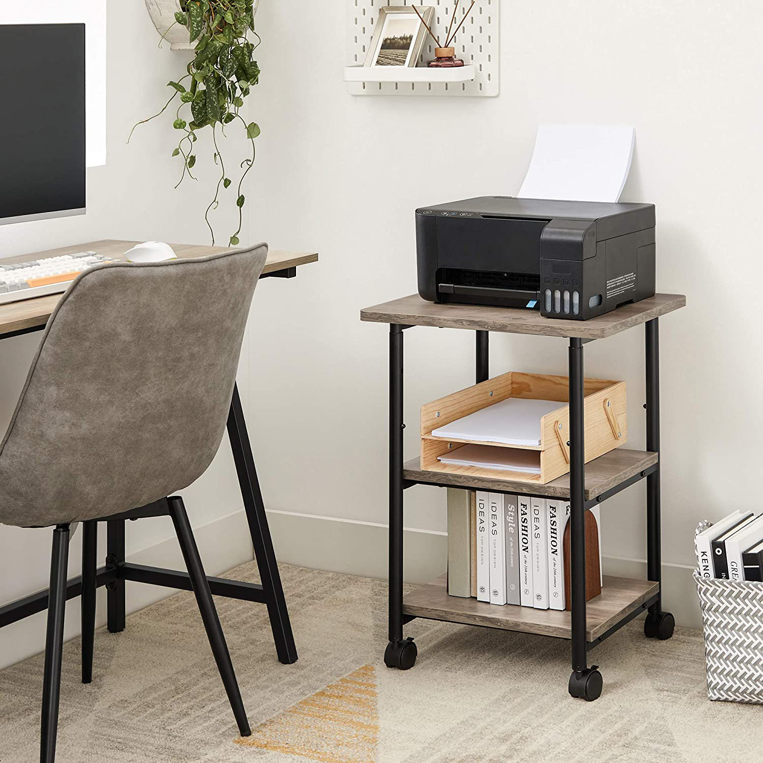 X－MAX FURNITURE 30'' H x 19'' W Printer Stand with Wheels - Wayfair Canada