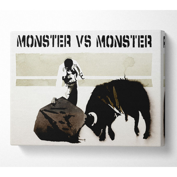 ClassicLiving Monster Vs Monster - Wrapped Canvas Print | Wayfair.co.uk