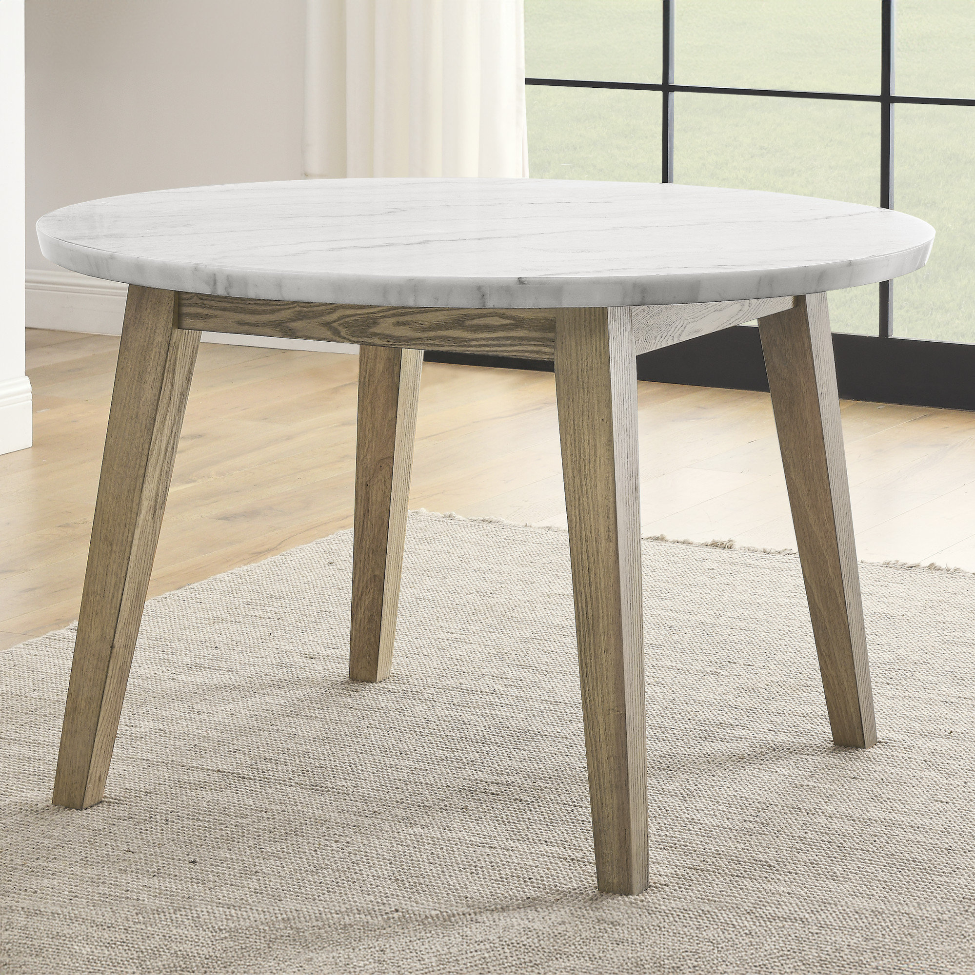George Oliver Kovil 48" Round Solid Marble Top Dining Table - Wayfair ...