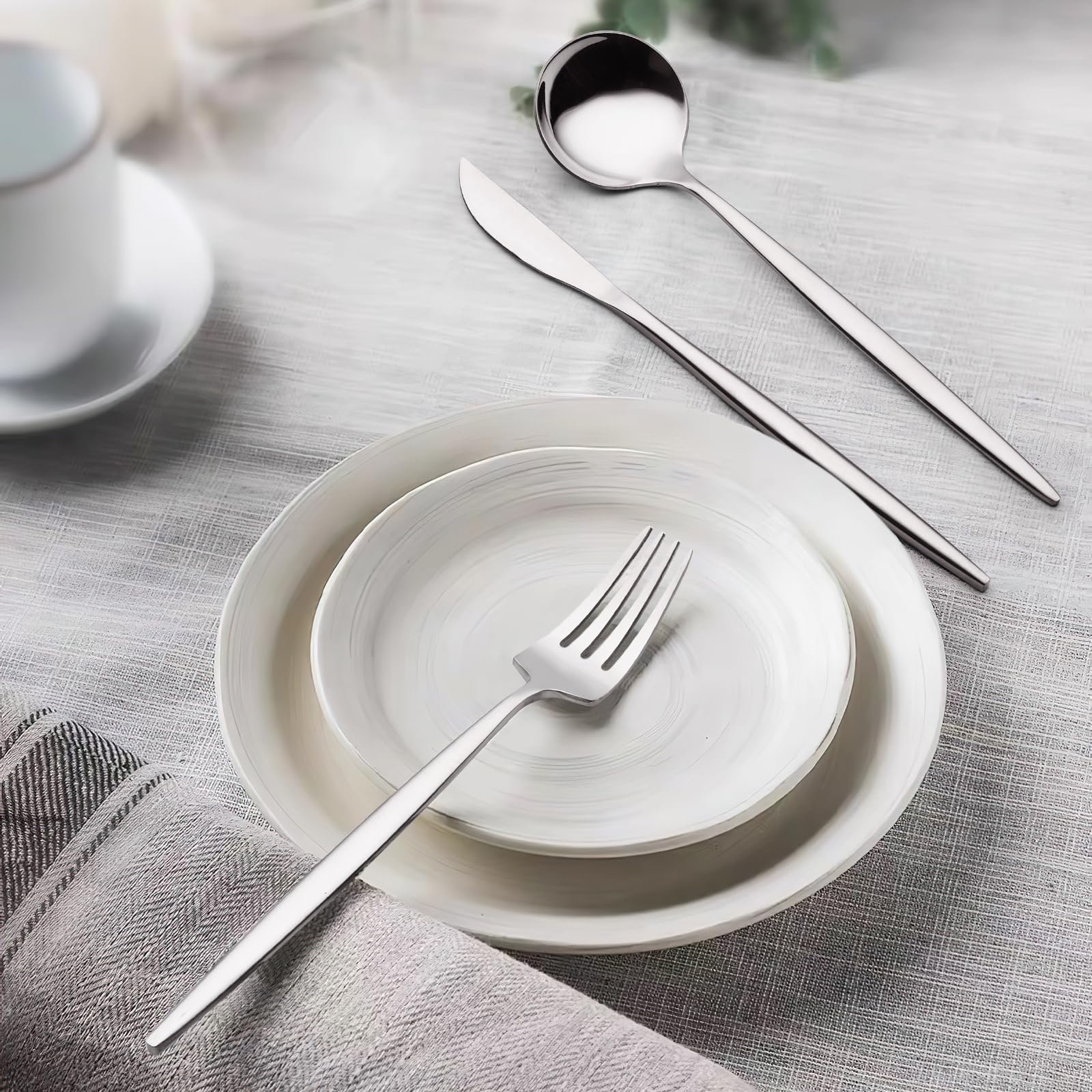 Brayden Studio® 30-Piece Stainless Steel Flatware Set - Modern, Rust ...