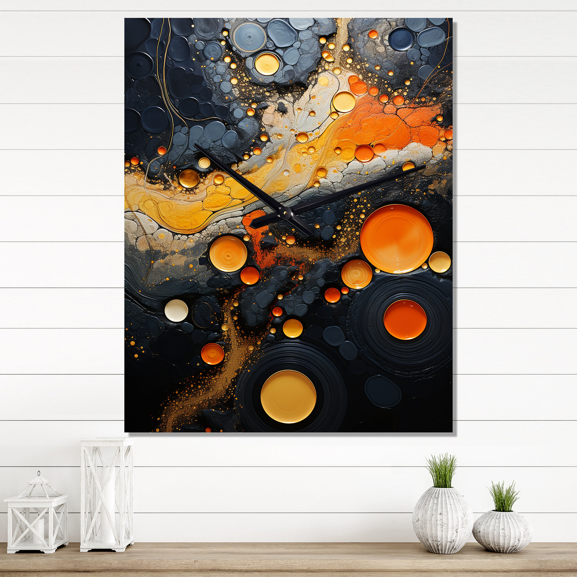 Design Art Geyser Geothermal Wonders Collage III - Abstract Wall Clock ...