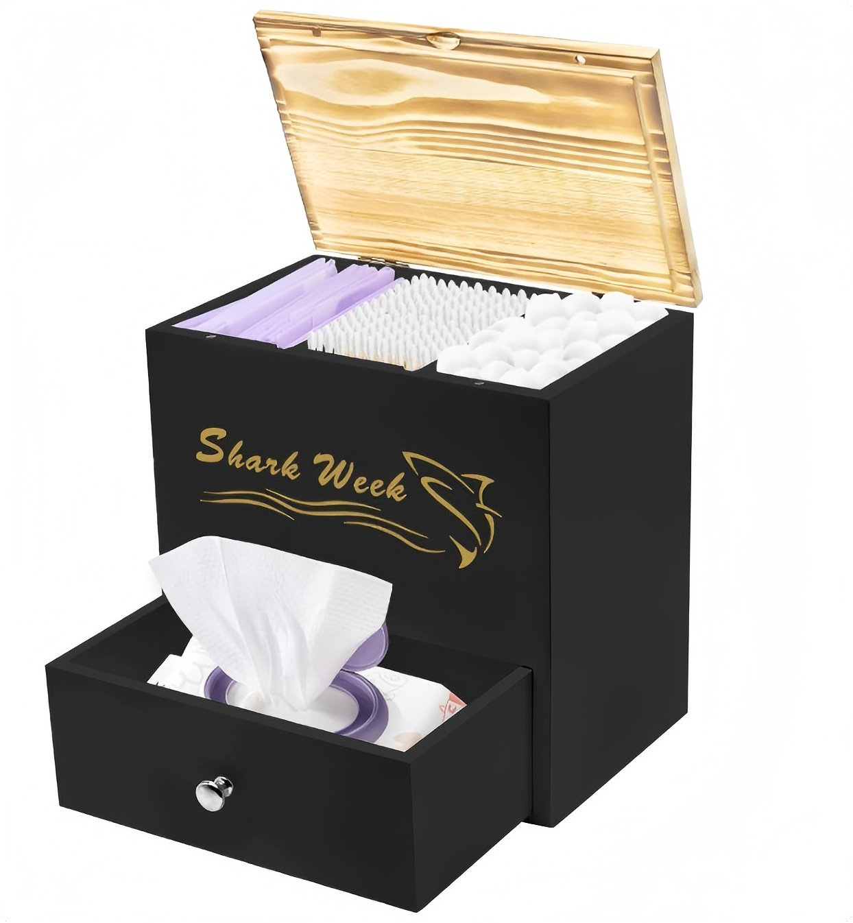 Elaine Mercure Tampon Holder For Bathroom, Shark Week Tampon Storage ...