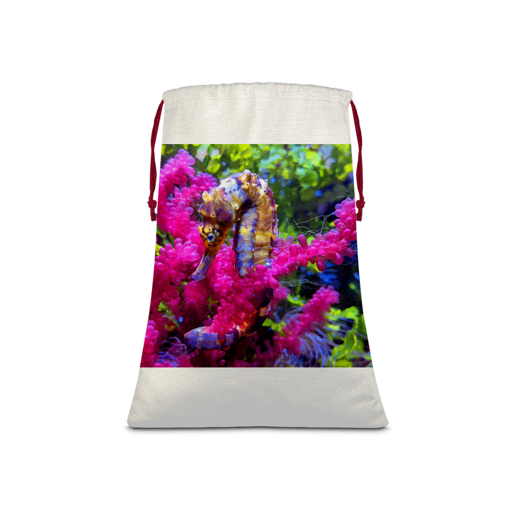 East Urban Home Seahorse 2 Sublimation Linen Drawstring Sack - Wayfair ...