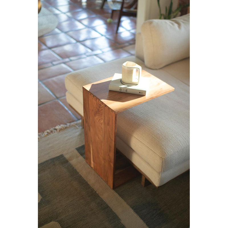 Millwood Pines Curnin Solid Wood C Table End Table & Reviews | Wayfair