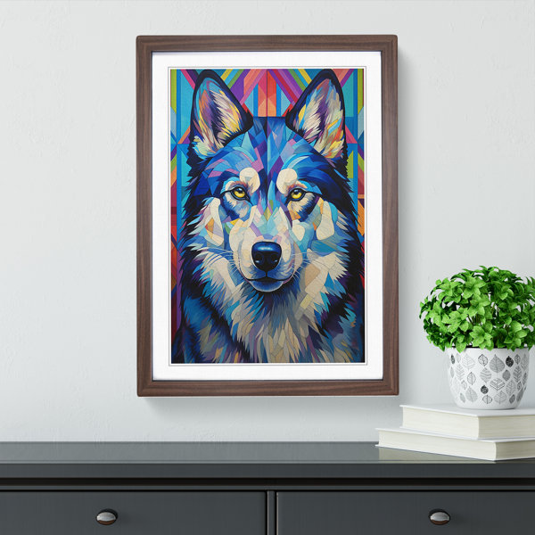 Big Box Art Husky Symbolism No.2 - Single Picture Frame Print on Wood ...