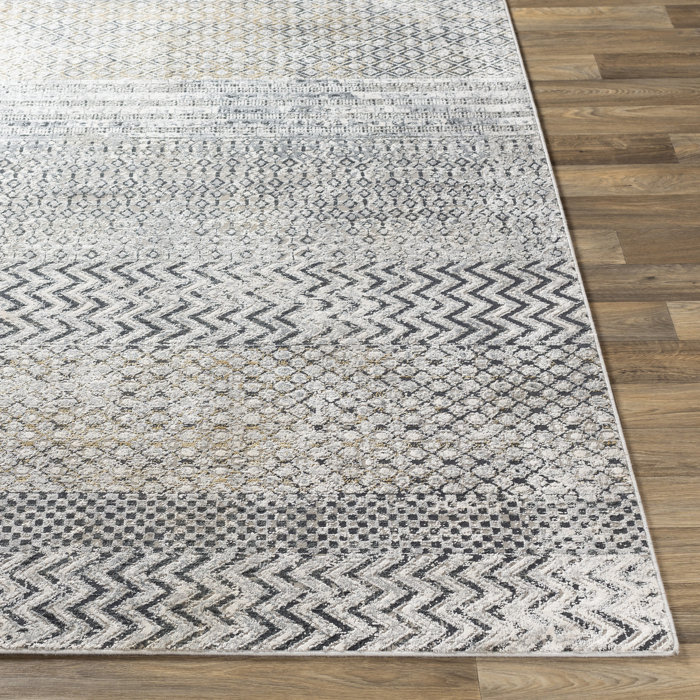 Union Rustic Lysette Charcoal/Gray Rug & Reviews | Wayfair