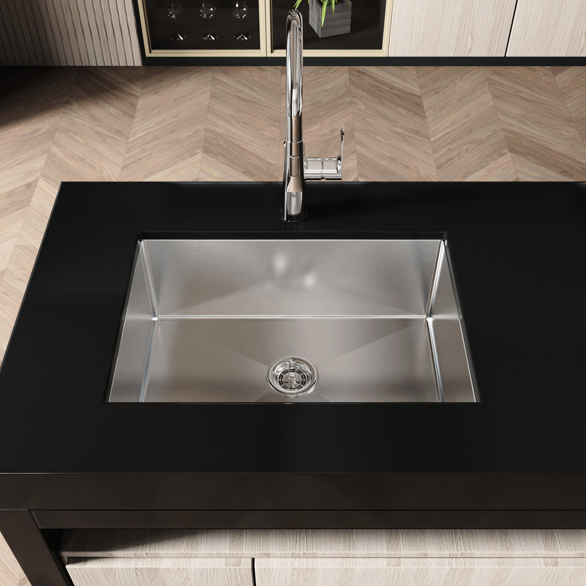 TUOXIN Nano Gray Stainless Steel Undermount Workstation Sink 27" X 19 ...