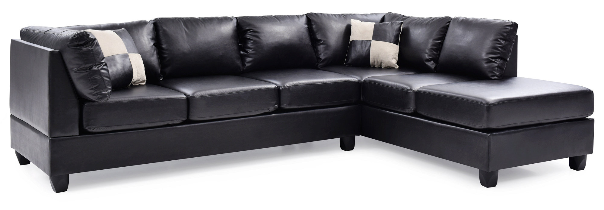 Latitude Run® Jamarah Vegan Leather Sectional | Wayfair