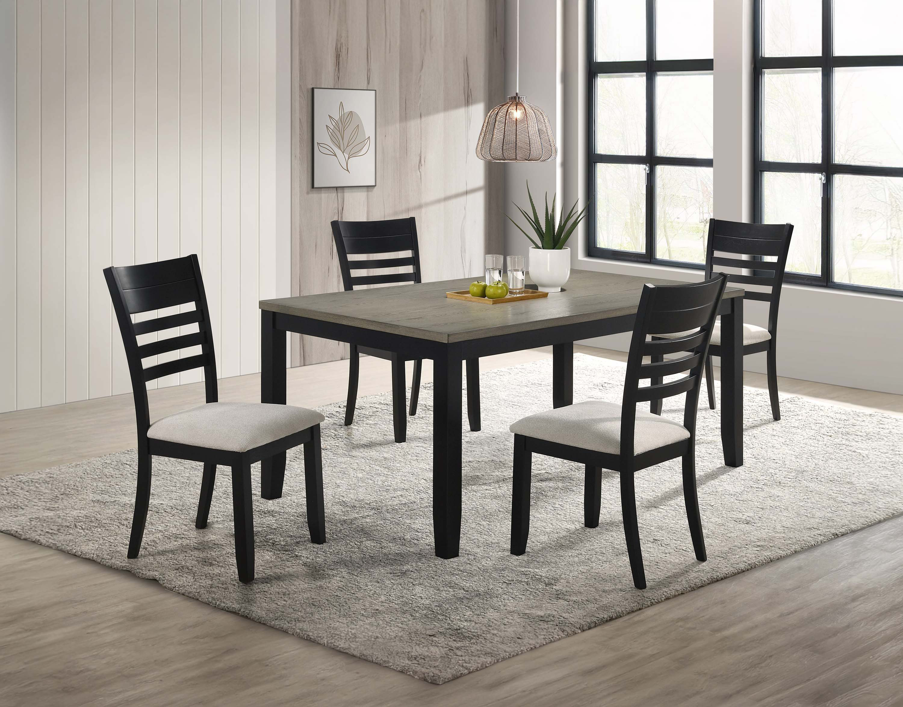 Red Barrel Studio® Contemporary 5Pc Dining Set Rectangular Table Two ...