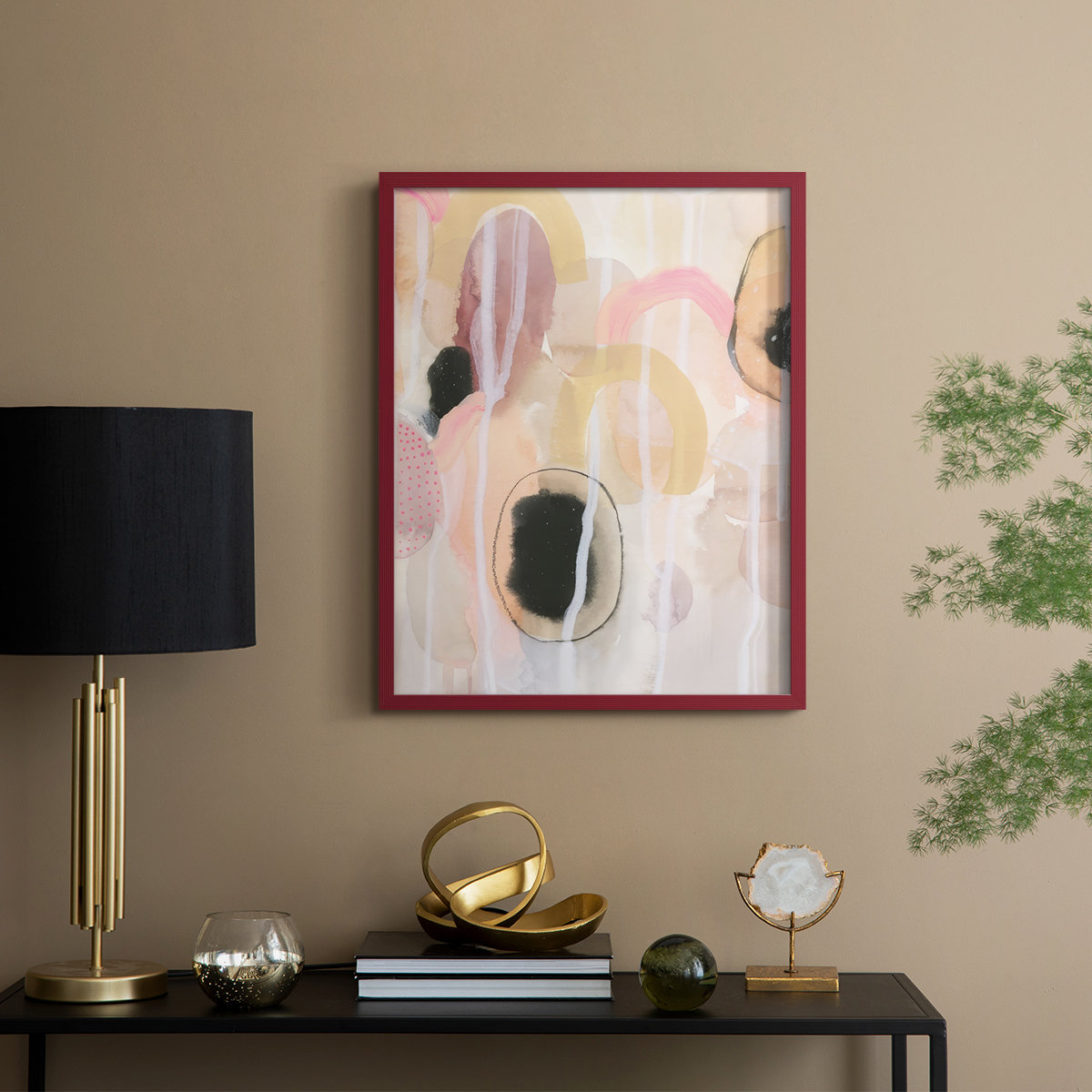 Ebern Designs Pink Avocados I Framed Print - Solid Wood | Wayfair