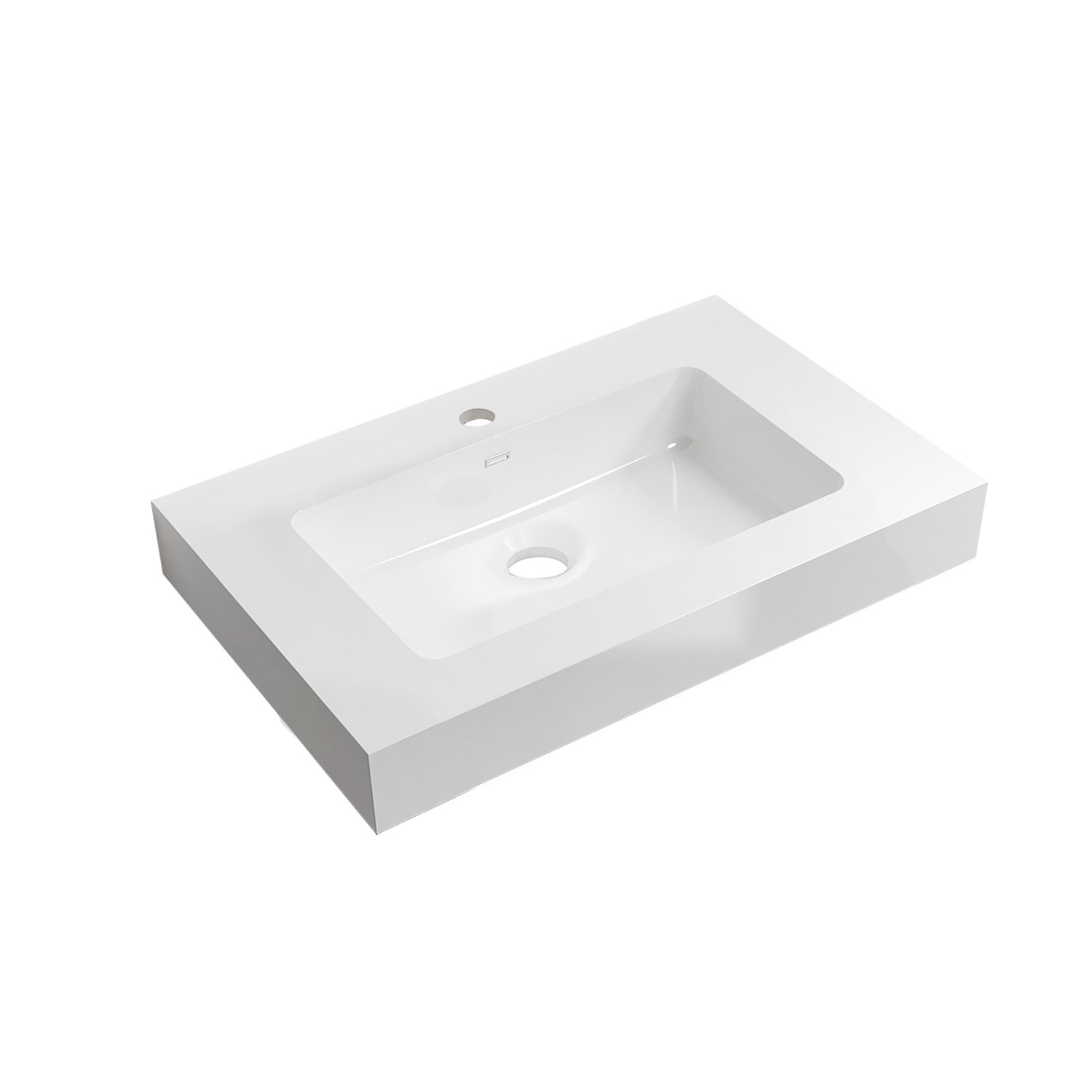 HHK HOME Integrated Solid Surface Basin WITHOUT Drain And Faucet ...