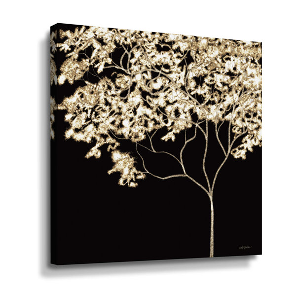 Rosdorf Park " Gold Shimmer Tree " on Canvas - Wayfair Canada