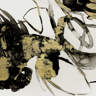 Mercer41 Schlenker Gestural Black And Gold I by - Wrapped Canvas Print ...