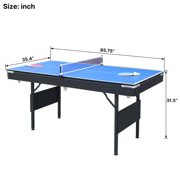 Vandia 3-in-1 Multi-game Table: Pool Table,table Games, Table Tennis ...
