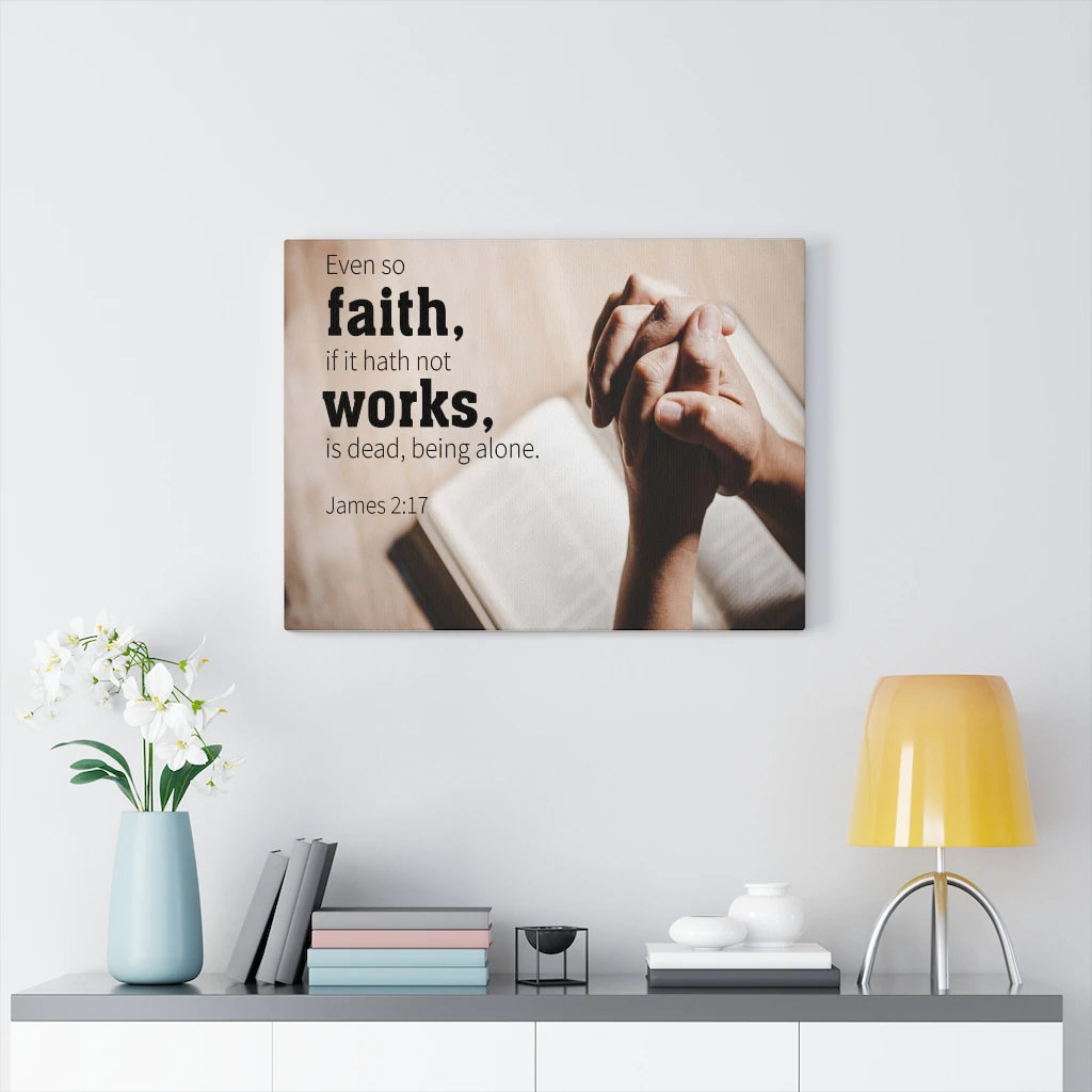 Trinx Faith Works James 2:17 Christian Wall Art Bible Verse Print Ready ...
