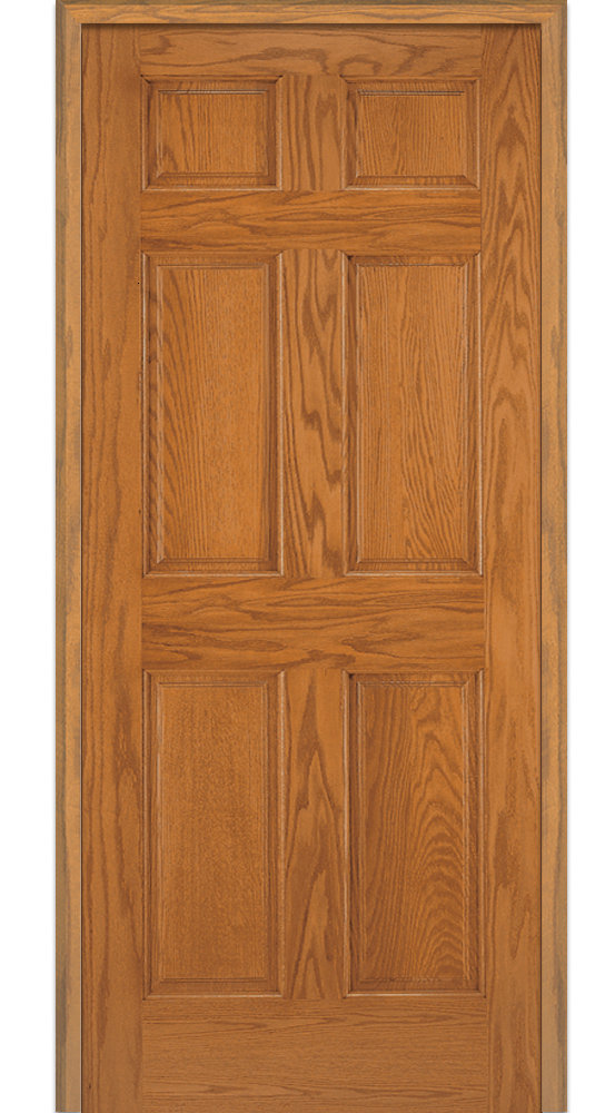 MMI DOOR Paneled Manufactured Wood Unfinished 6-Panel Standard Door ...