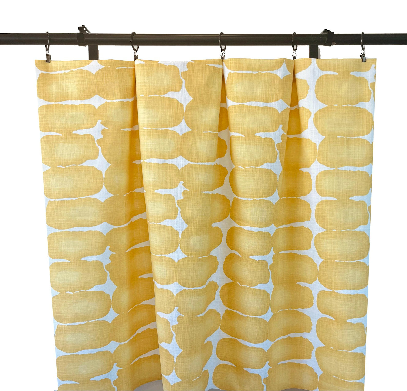George Oliver Yellow Shibori Dot Geometric Curtain Panels | Wayfair