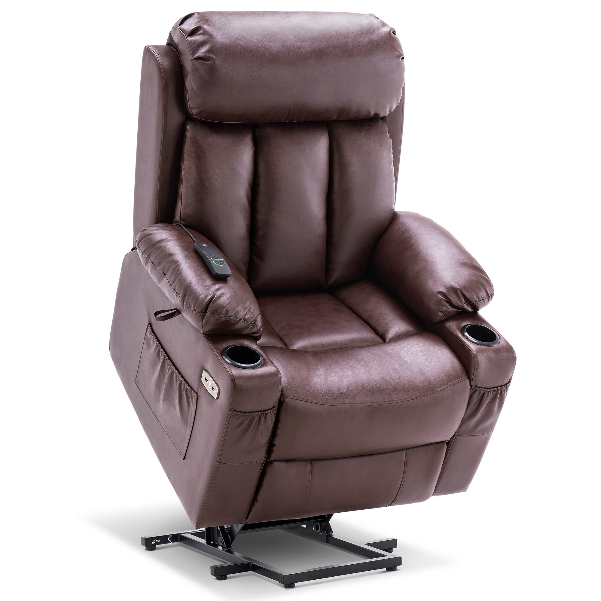 Latitude Run® Keidon 34" Wide Faux Leather Power Lift Assist Standard ...