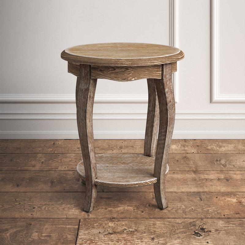 Kelly Clarkson Home Francoise Rustic Industrial Antique Wooden Round ...