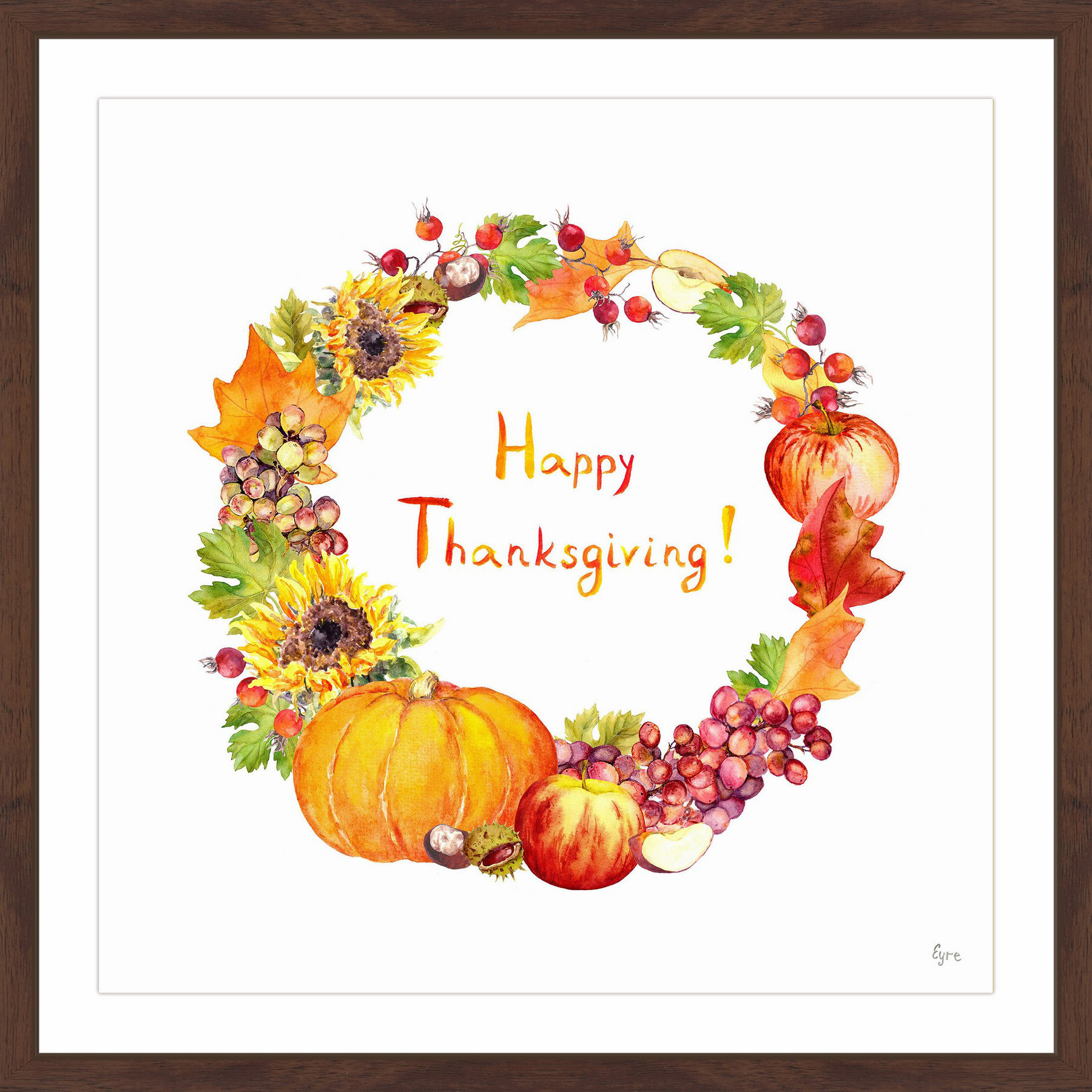 The Holiday Aisle® 'Cornucopia' Framed Painting Print | Wayfair