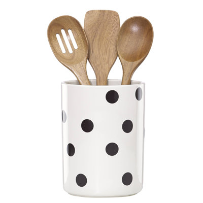 Kate Spade New York 4 Piece Cooking Utensil Set with Utensil Crock ...
