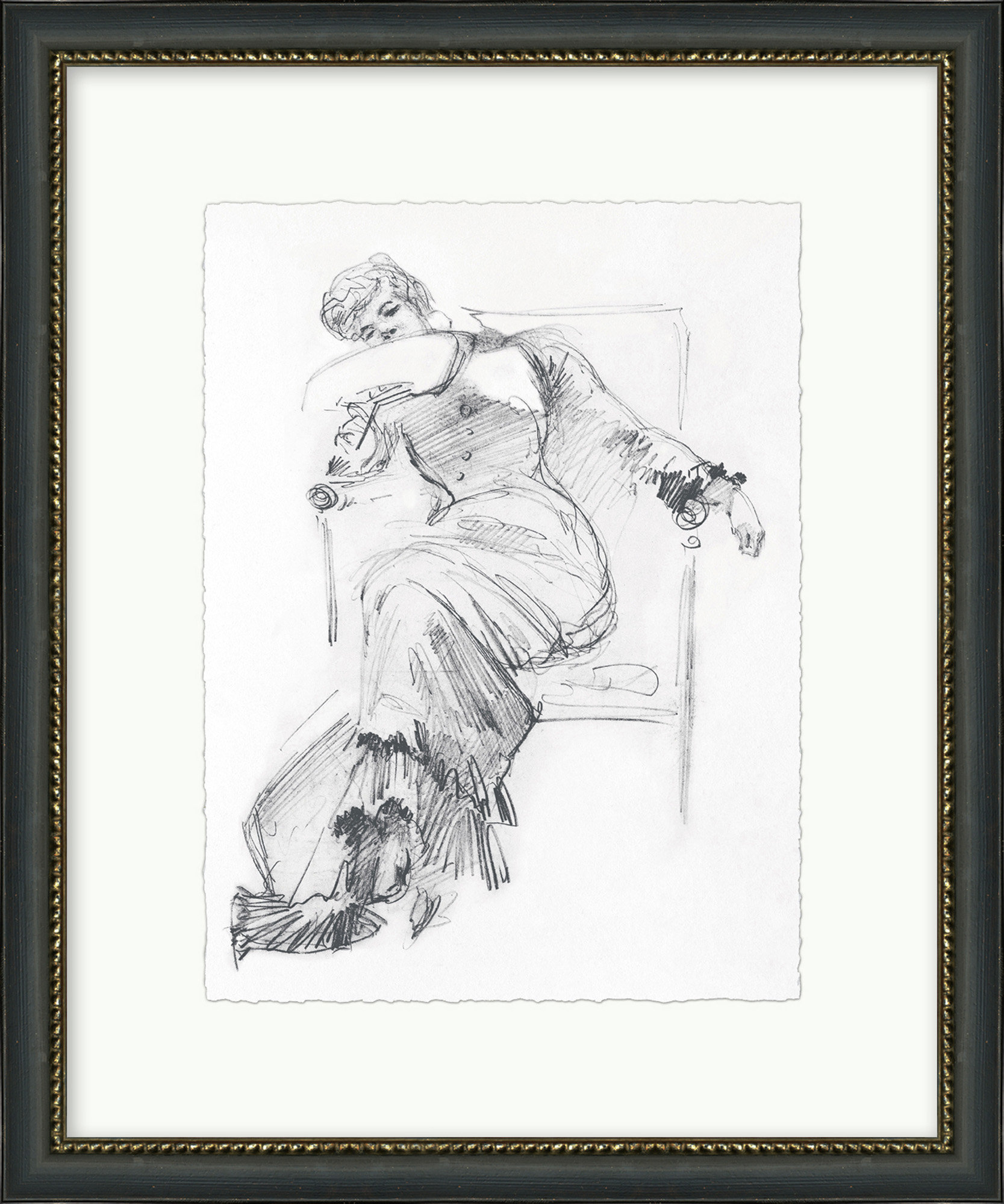 Wendover Art Group Afternoon Nap - Picture Frame Drawing Print on Paper ...