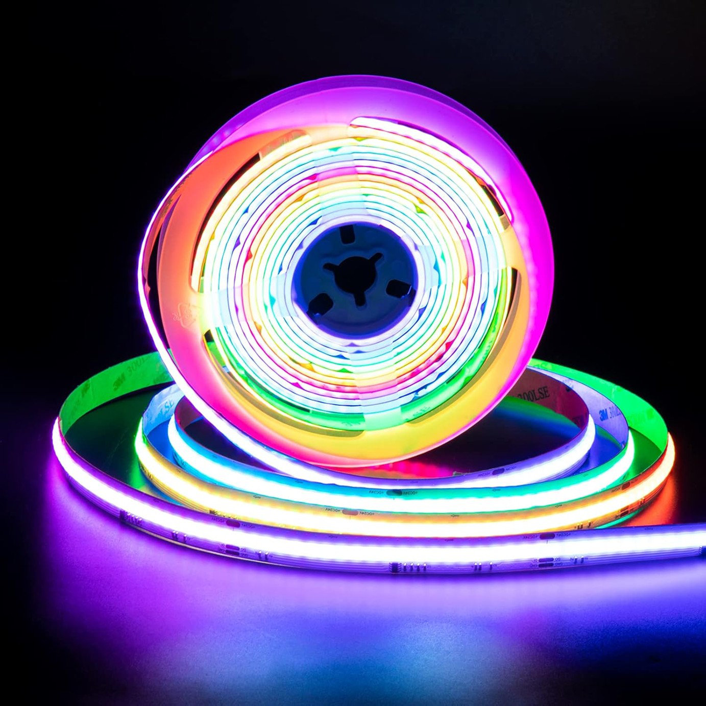 BeatiNeon COB RGB+W LED Strip Light with Remote & App Control – 16.4ft ...