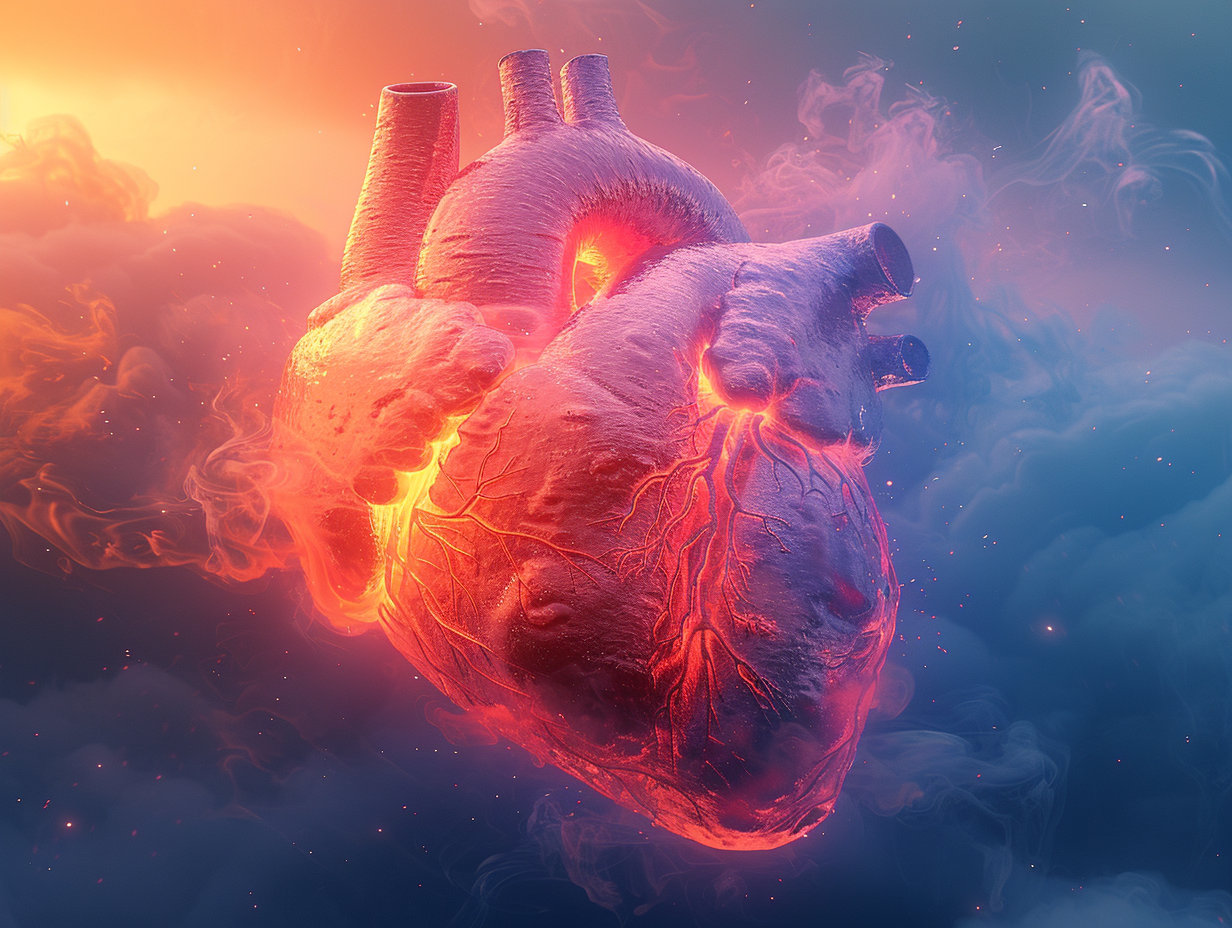 VisionDecor Heart Window Curtains Biology Glowing Organ Drapes - 2 ...