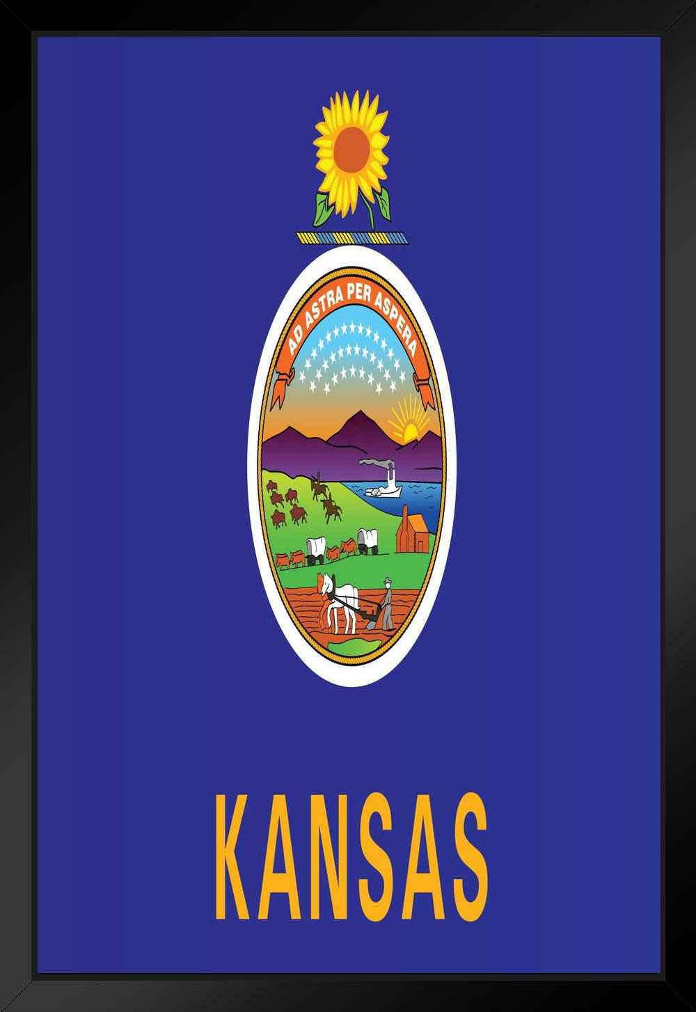 Red Barrel Studio Kansas State Flag Topeka Kansas City Chiefs Sunflower ...