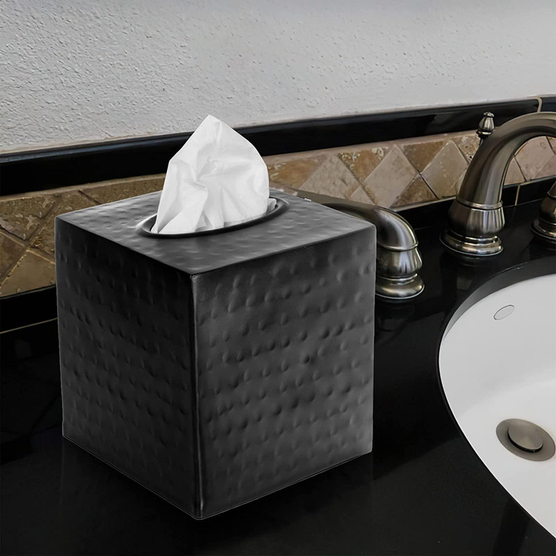 Monarch Abode Hand Hammered Metal Tissue Box Cover & Reviews | Wayfair