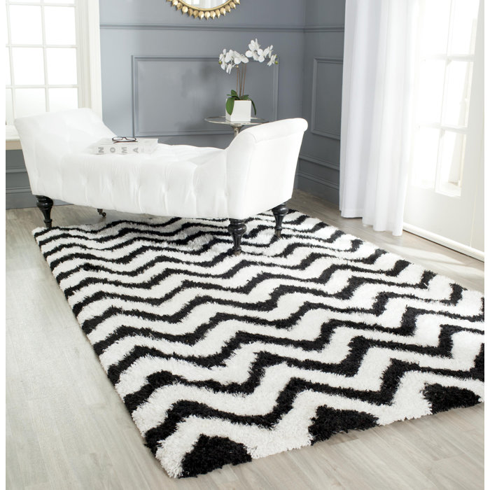 Safavieh Barcelona Shag Hand Tufted Performance Chevron Rug & Reviews ...
