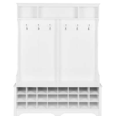 Gracie Oaks Gracie Hall Tree 60'' Wide with Bench & Reviews | Wayfair