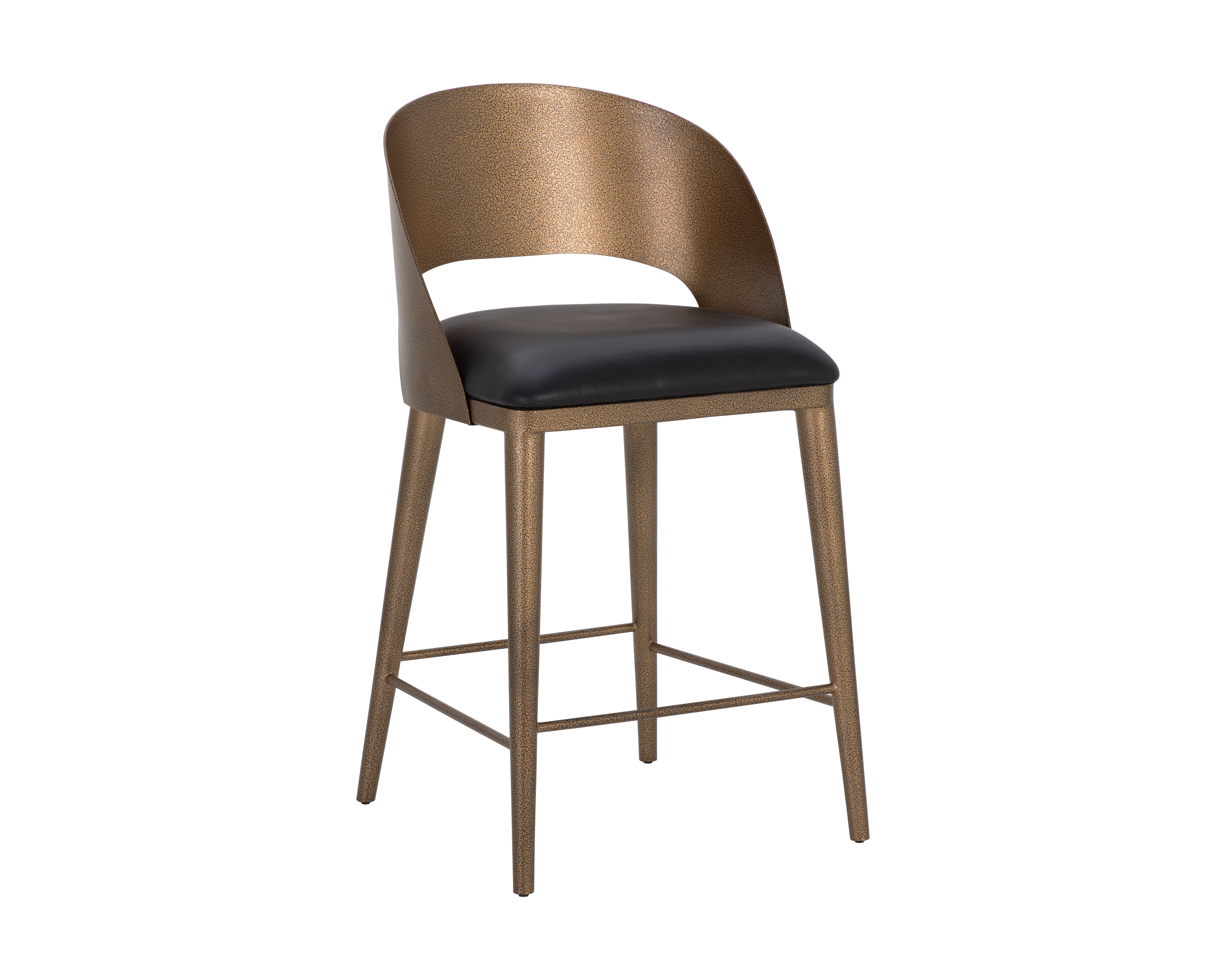 Mercer41 DEZIRAE COUNTER STOOL - LEATHER | Wayfair
