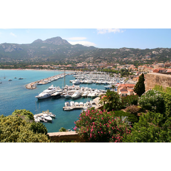Breakwater Bay Calvi Marina On Canvas by Prestongeorge Print | Wayfair