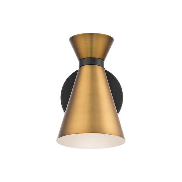 dweLED Pin Up 1 - Light LED Dimmable Black/Aged Brass Swing Arm ...