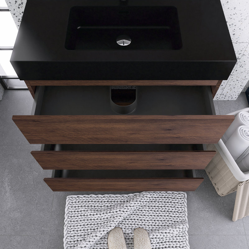 Latitude Run® Kateryna 36" Single Freestanding Bathroom Vanity Set with ...