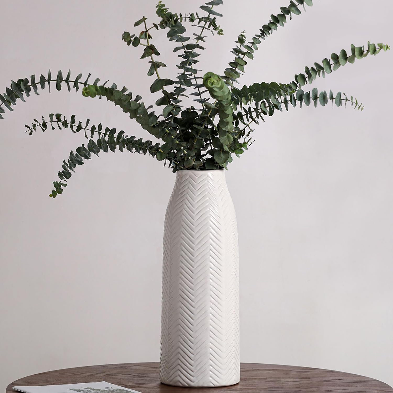 One Allium Way® Large White Vase For Flowers Ceramic Vase For Home ...