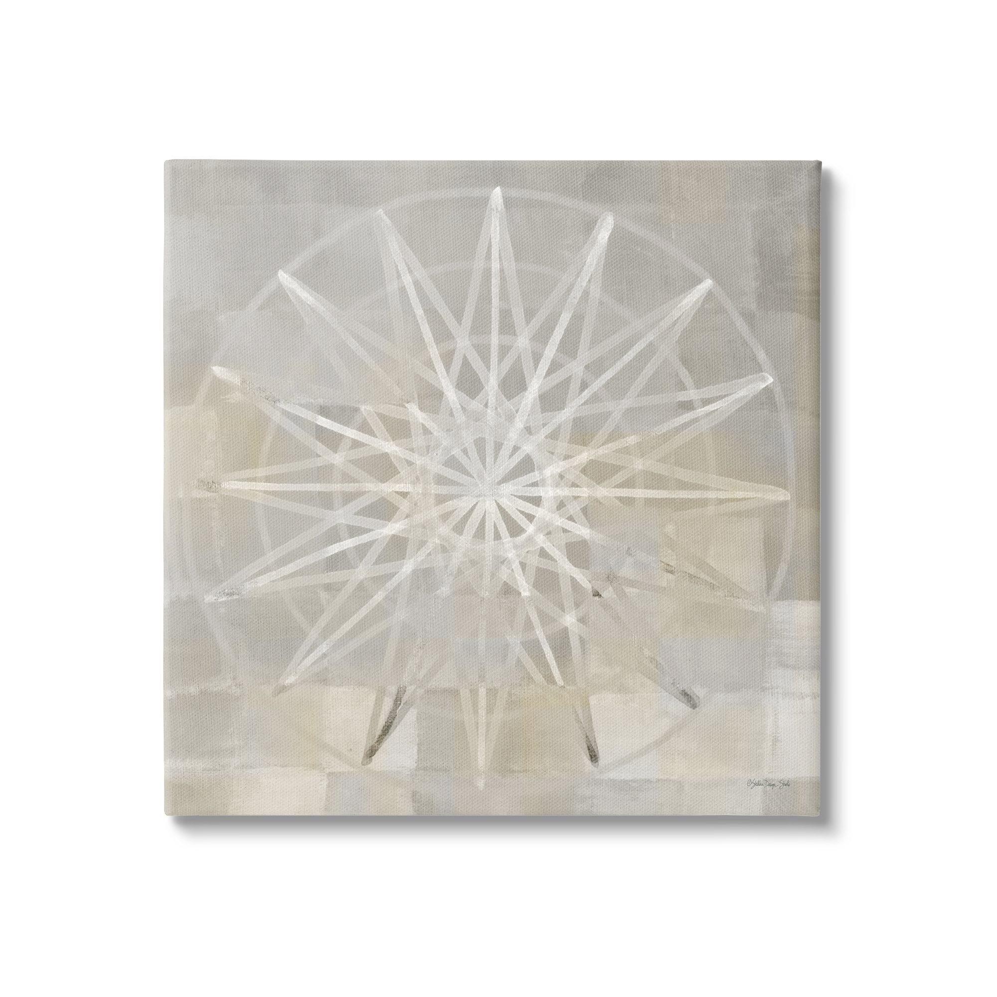 Stupell Industries Balanced Linear Fractal Design Modern Square Pattern ...