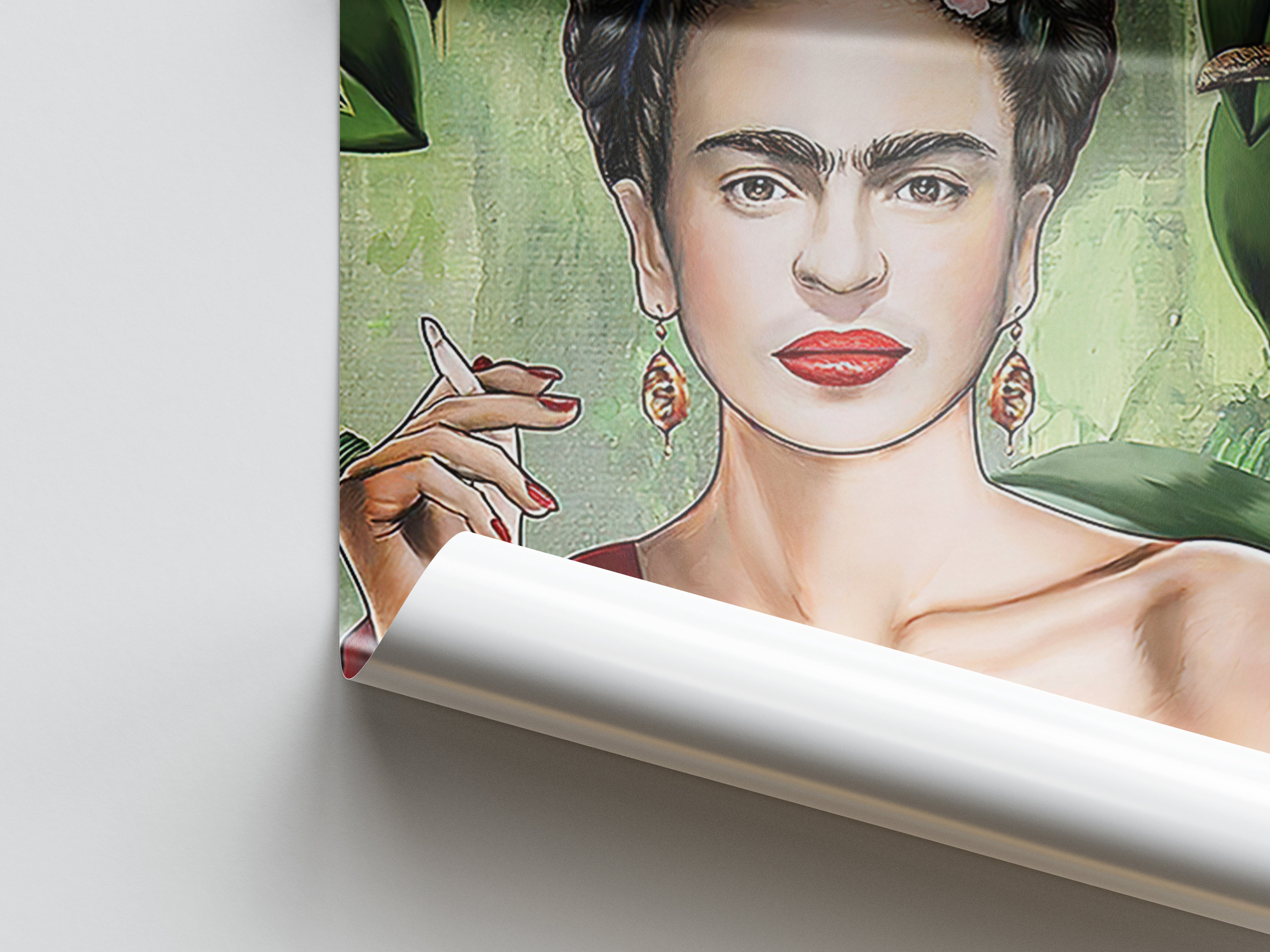 kayra export Famous Printed, Woman Poster, Frida Kahlo Art, Smoking ...